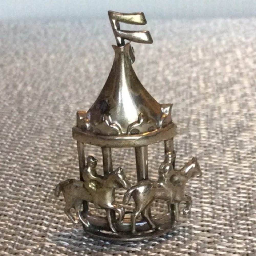 Vintage Lang Carousel Horse Brooch - Gem